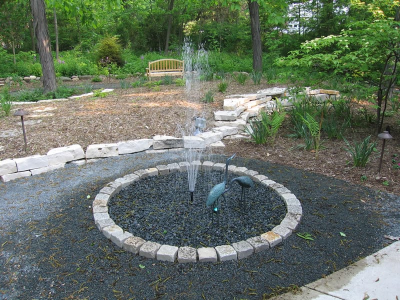 Spraying Water Feature - Terra-FirmaLandscape.com