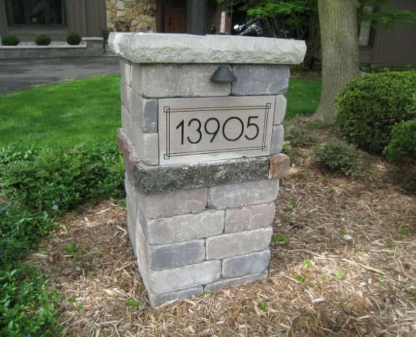 Custom Stone Pillars & Address Markers | Muskego, WI